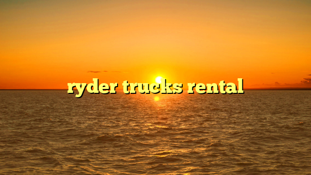 ryder trucks rental | truckstrend.com